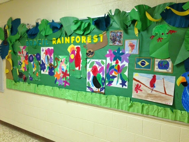 Avella Elementary Art Room: Rainforest Bulletin Boards