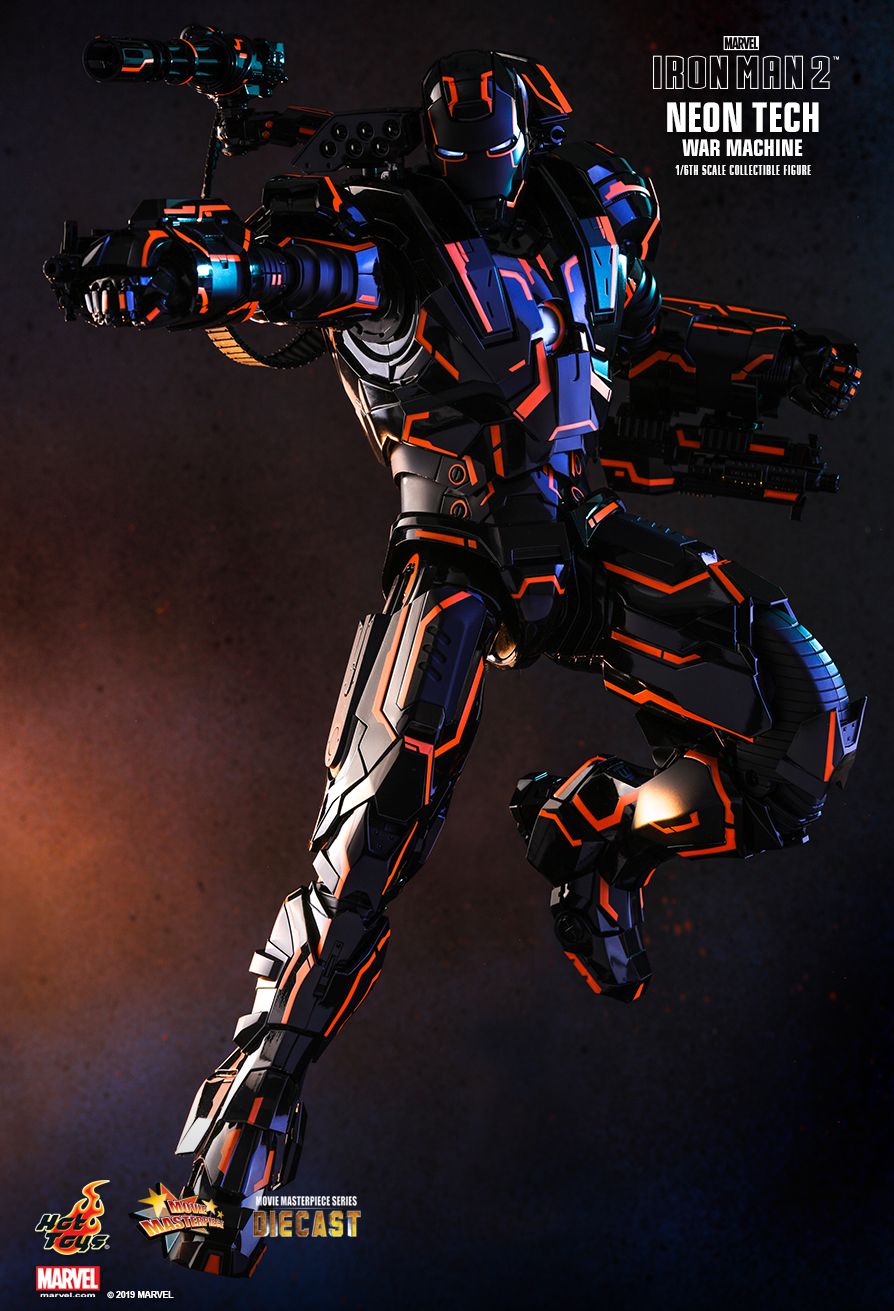toyhaven: Hot Toys MMS553D35 1/6th scale Neon Tech War Machine 32.5cm ...