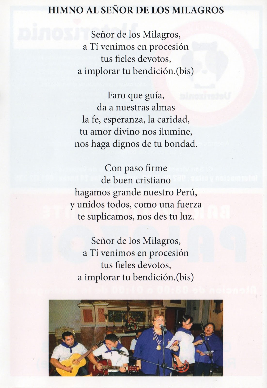 HERMANDAD DEL SEÑOR DE LOS MILAGROS VALENCIA - ESPAÑA: REVISTA Nº 01 ...