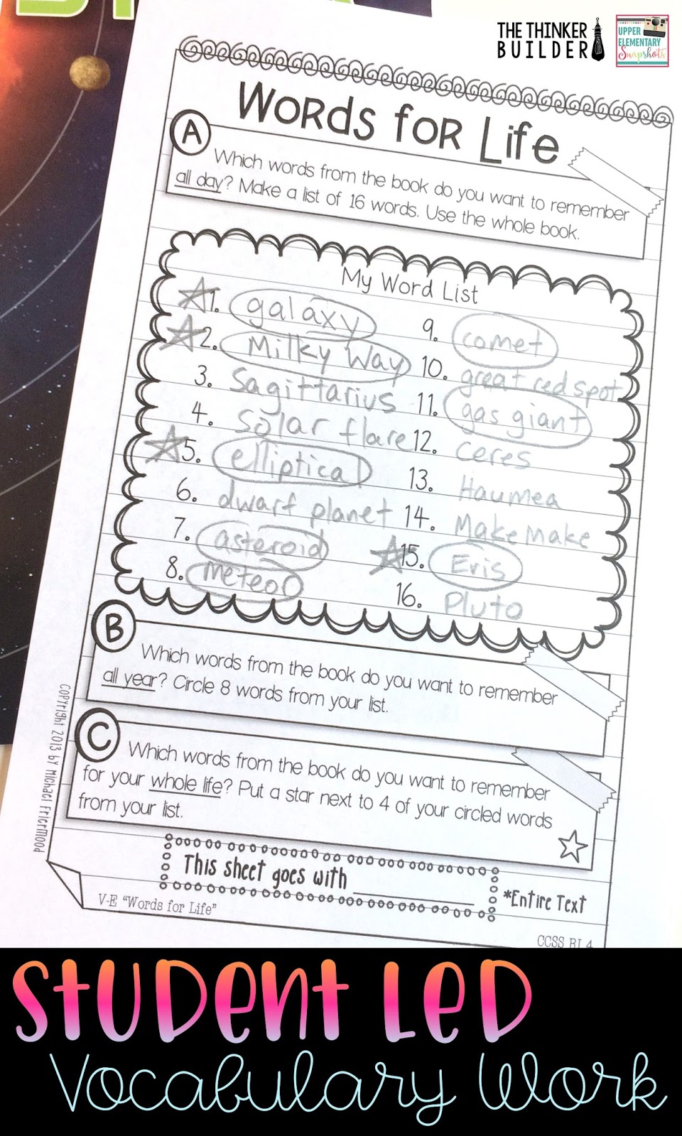 Student Led Vocabulary Work | Upper Elementary Snapshots