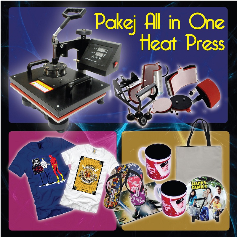 Mesin Printing Baju Dan Cenderahati Heat Press