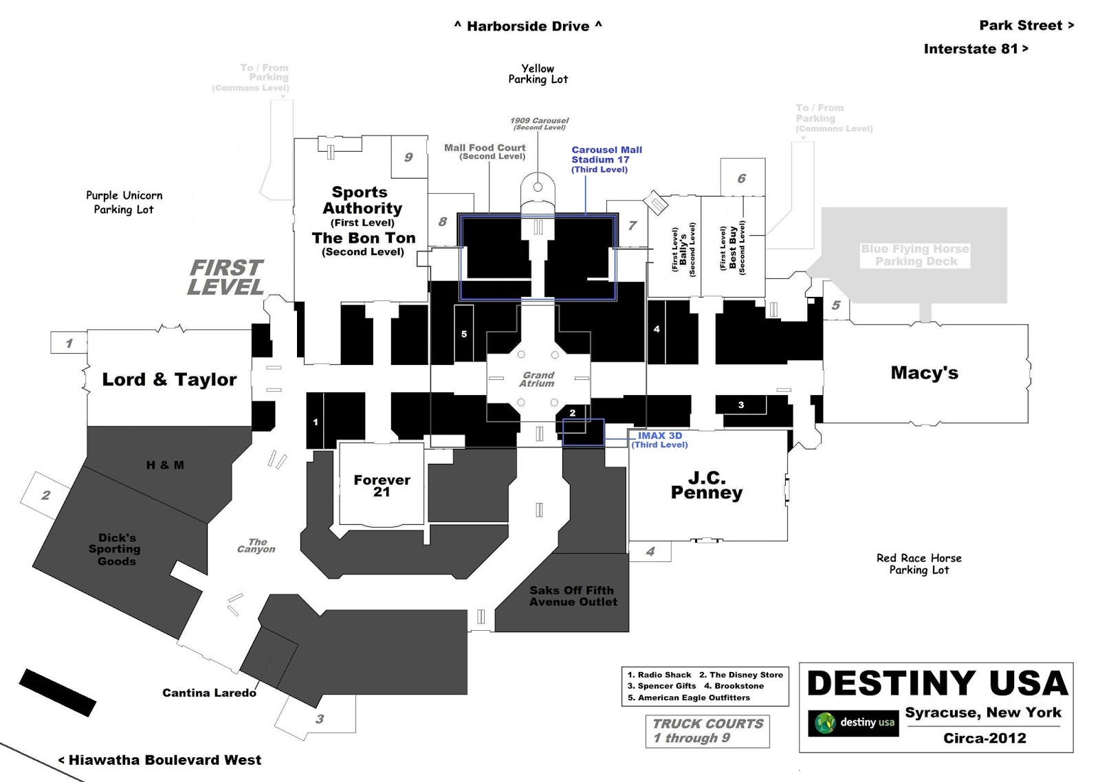 Destiny Usa Mall Map - United States Map