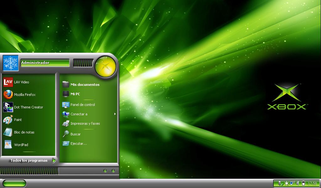Tema XBox... para Windows 7 Y Windows XP