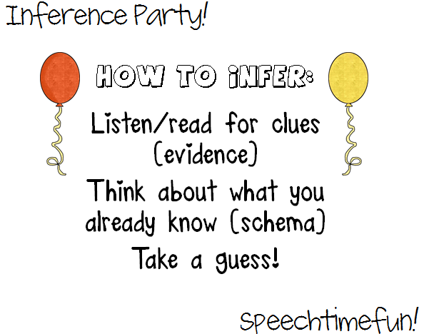 Inference Party! - Speech Time Fun: Speech and Language Activities
