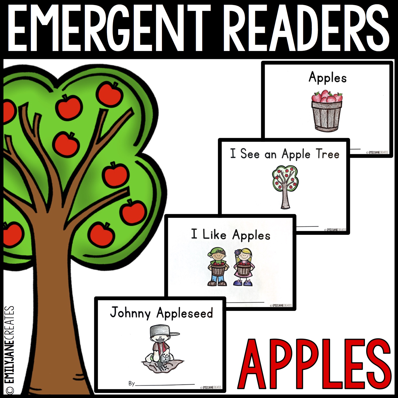 Emily Jane Creates: 4 APPLE EMERGENT READER BOOKS