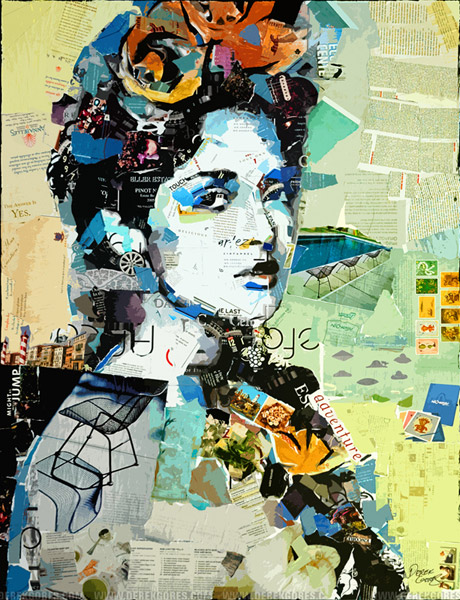 Café com Design: Retratos de Colagem - A arte contemporânea de Derek Gores