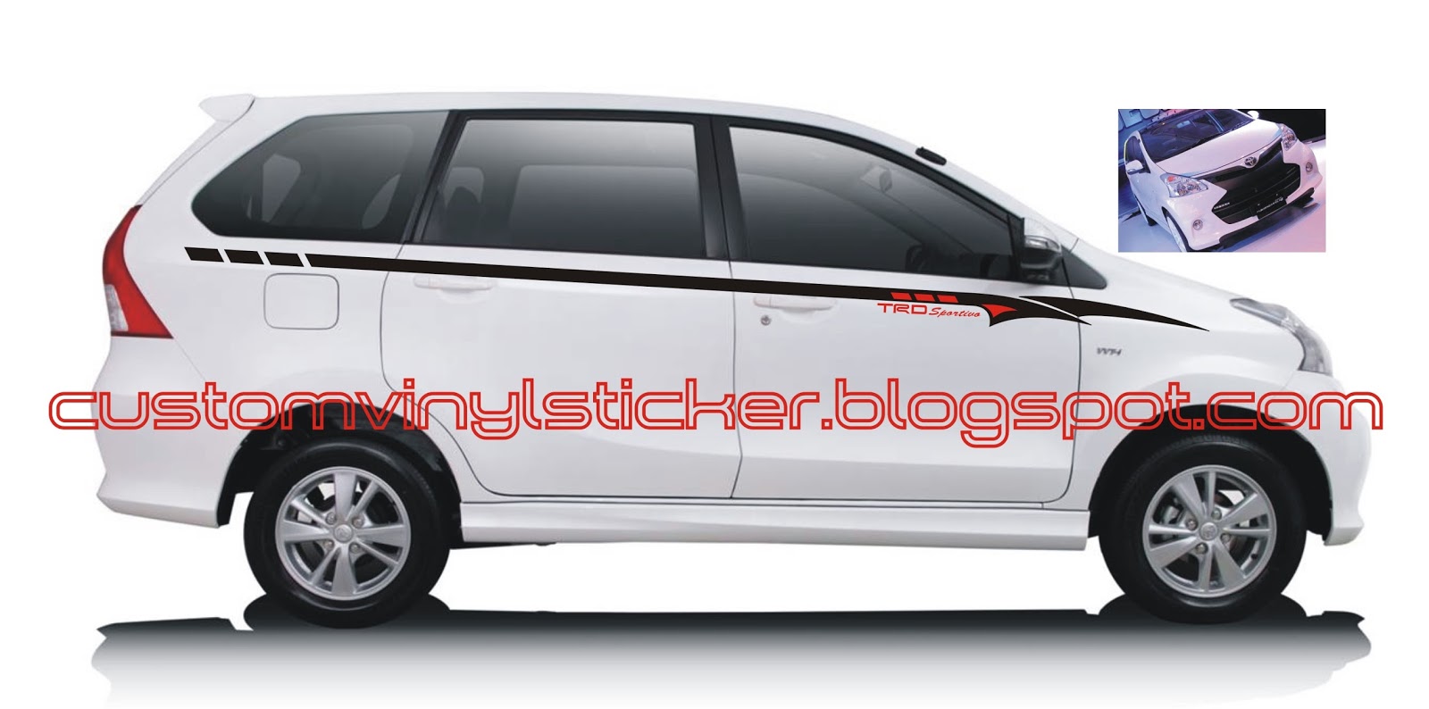 STICKRENZ: Toyota Avanza Veloz White - Simply Stripe & Wrapp Sticker ...