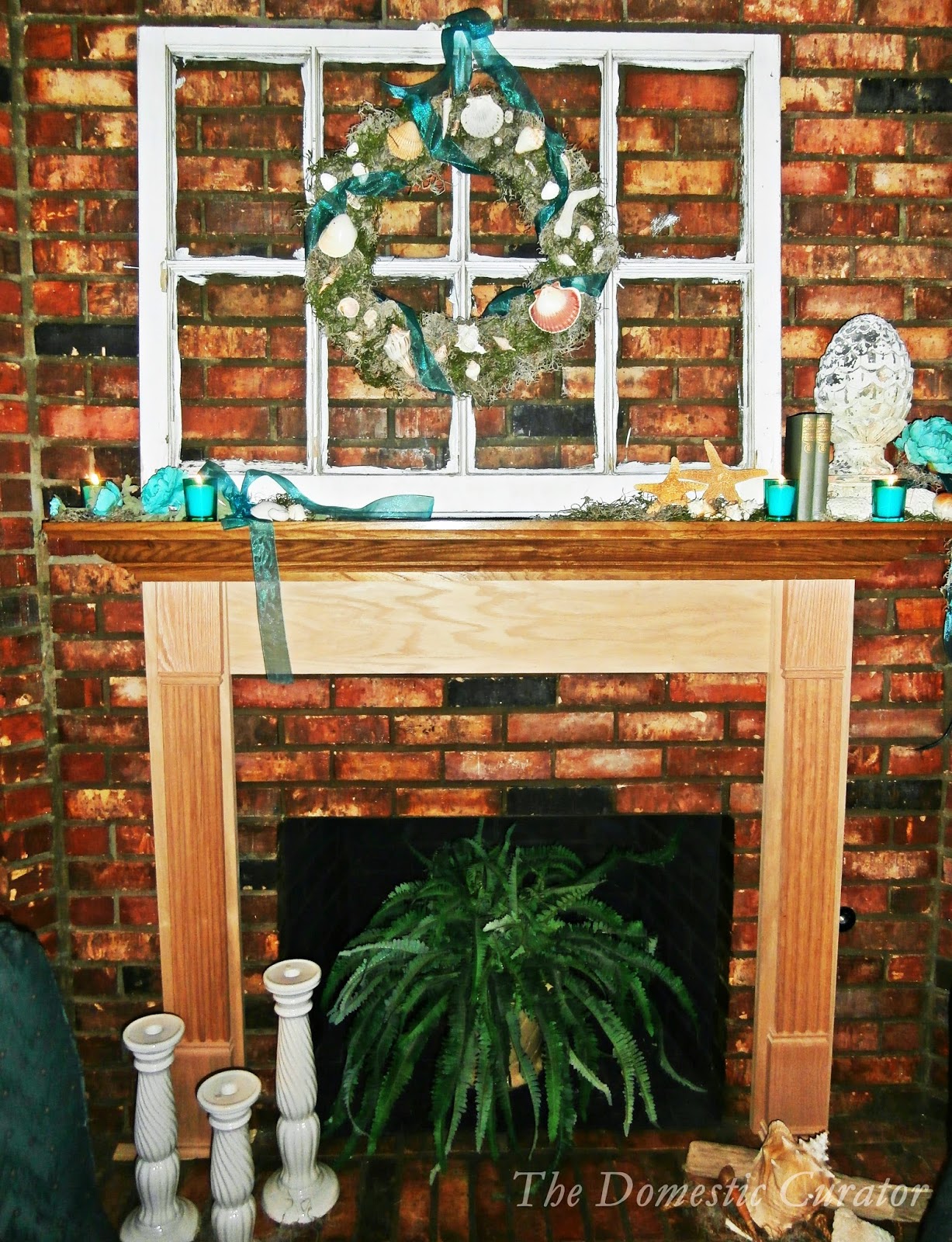 The Domestic Curator: The Beachcomber's Summer Mantel Style
