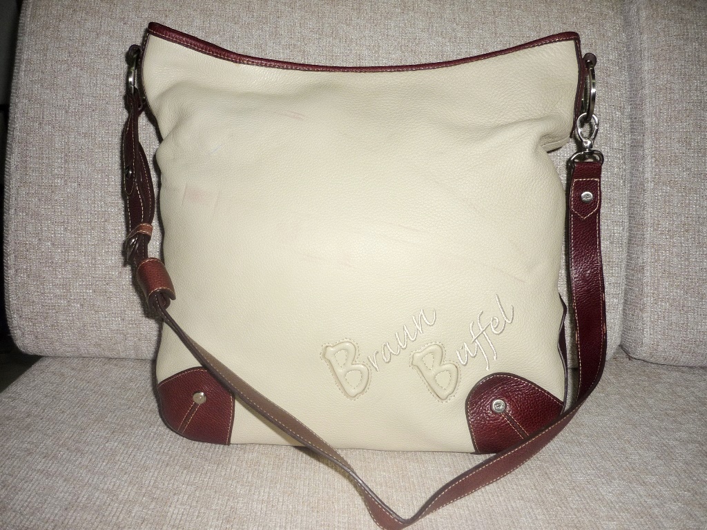 YUS BRANDED BAG: authentic braun buffel cream handbag 3