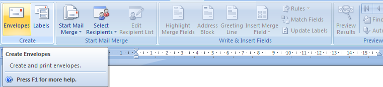 Cara Membuat Amplop di word 2007 Dengan Mudah dan Praktis