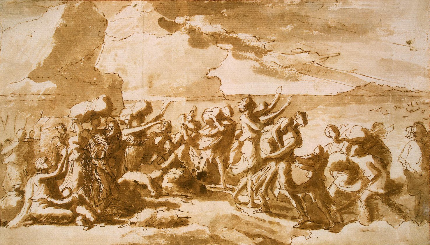 Crossing the Red Sea - Nicolas Poussin | Endless Paintings