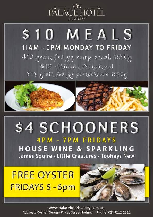 PALACE HOTEL SYDNEY: Wicked Meals at Palace Hotel Sydney