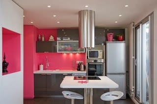 Lindas cocinas color rosa - Colores en Casa