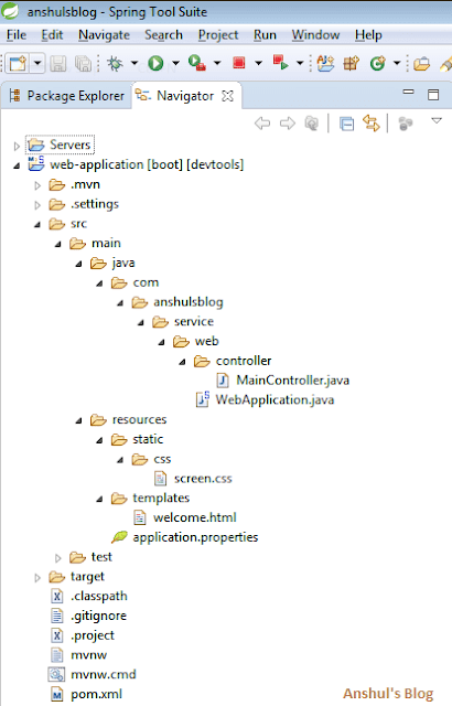 Anshuls Blog Create Your First Spring Boot Web Application With Maven And Thymeleaf 4 Steps