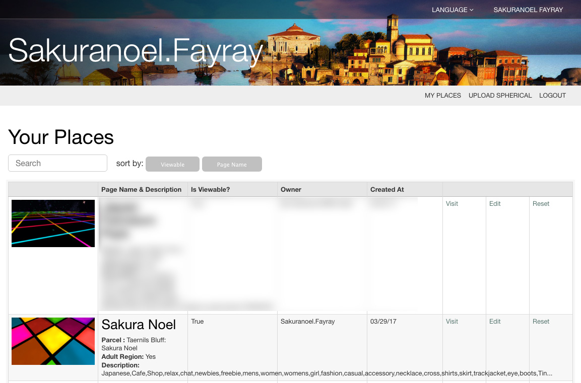 天使になりたくて: セカンドライフの土地をより分かりやすく紹介出来るポータルサイト「Place Pages」が正式オープンしました