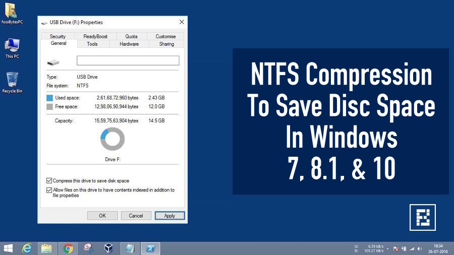 How To Compress Drive To Save Disk Space Using NTFS Compression ...