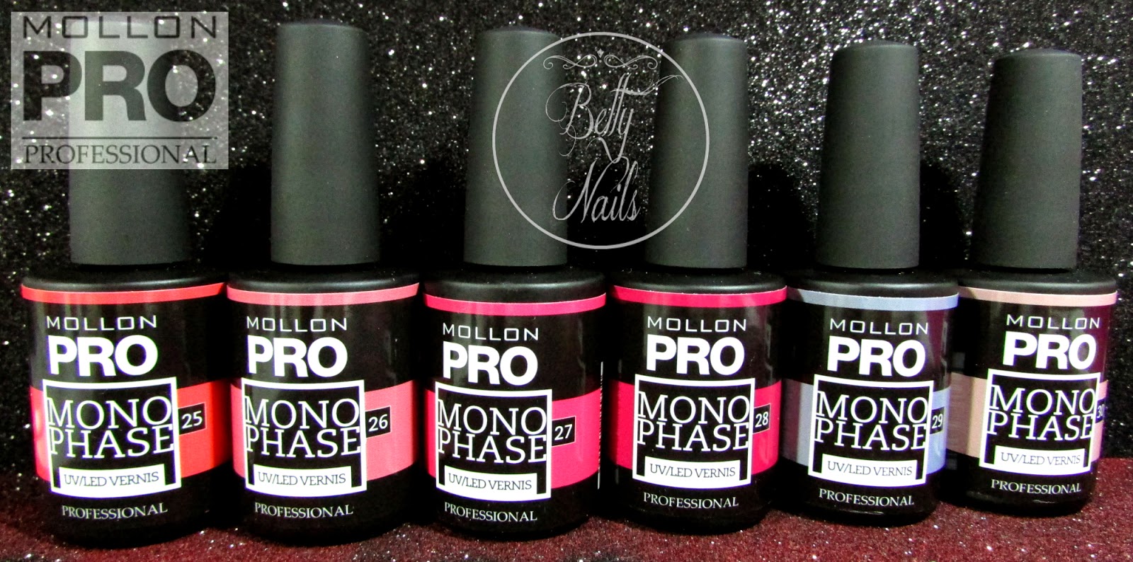 Betty Nails: Mollon Pro Monophase - III Collection 25 to 35 (4 Neons)