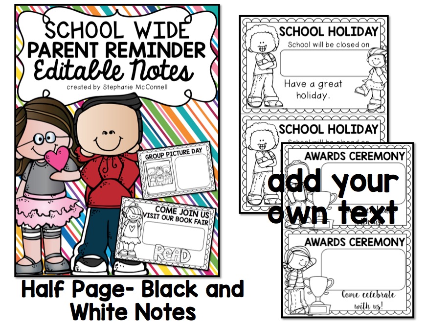 School Wide Parent Reminder Notes - Principal Principles