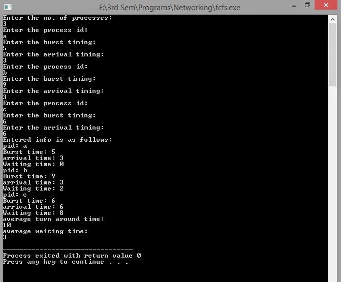 Du Cs Lectures Write Program To Implement Fcfs Scheduling Algorithm