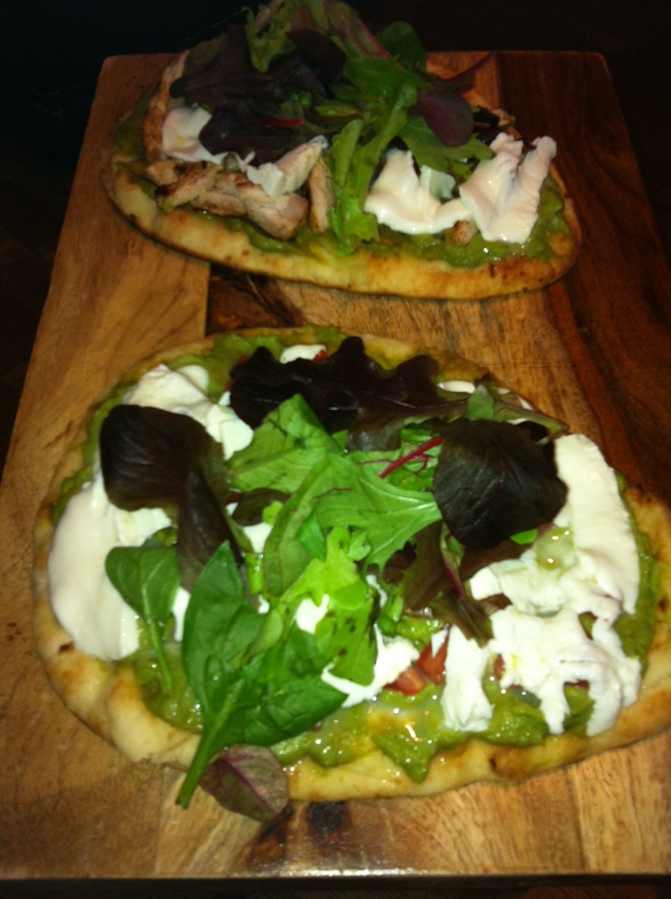 Live * Laugh * Eat: Miguel's Naan with Guacamole Pizza