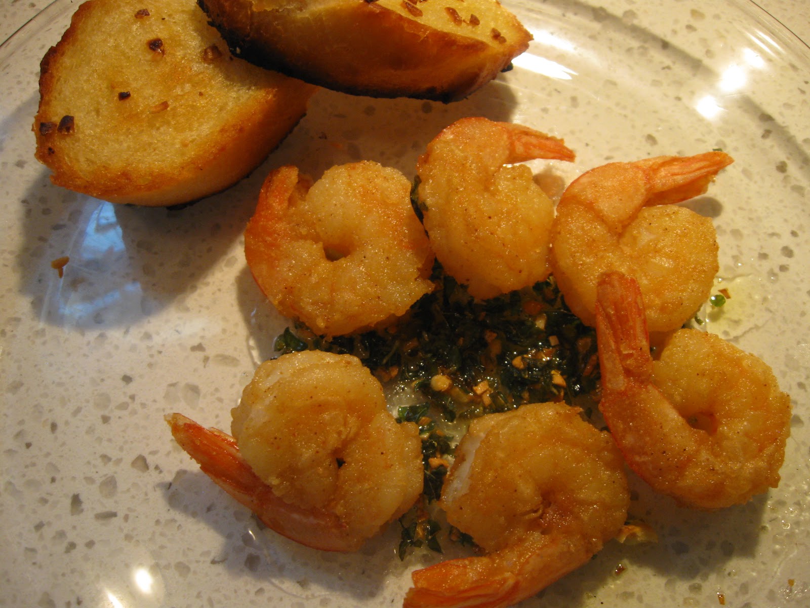 Just Cooking!: Angry Shrimp with Garlic, Chili, Basil Oil