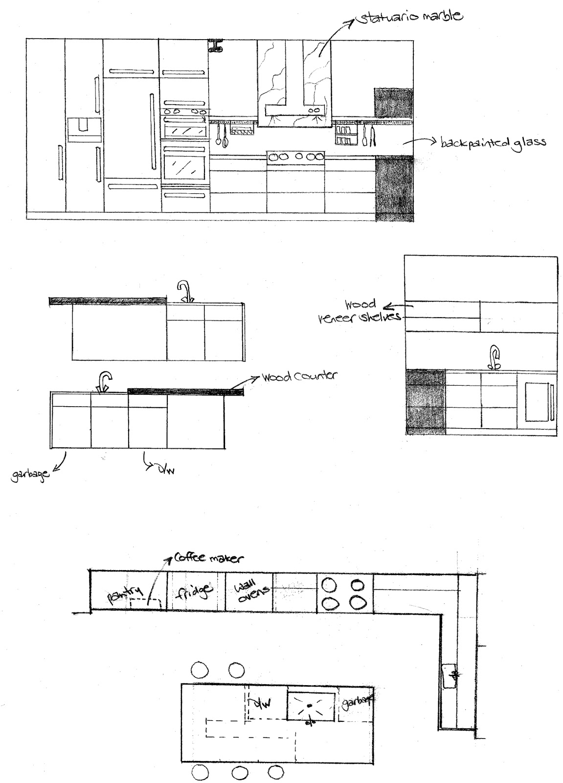 The Bennett House: Kitchen plans