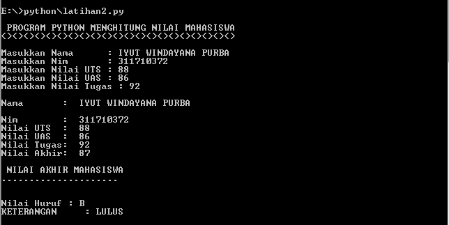 Tugas1-Program Menghitung Nilai Mahasiswa