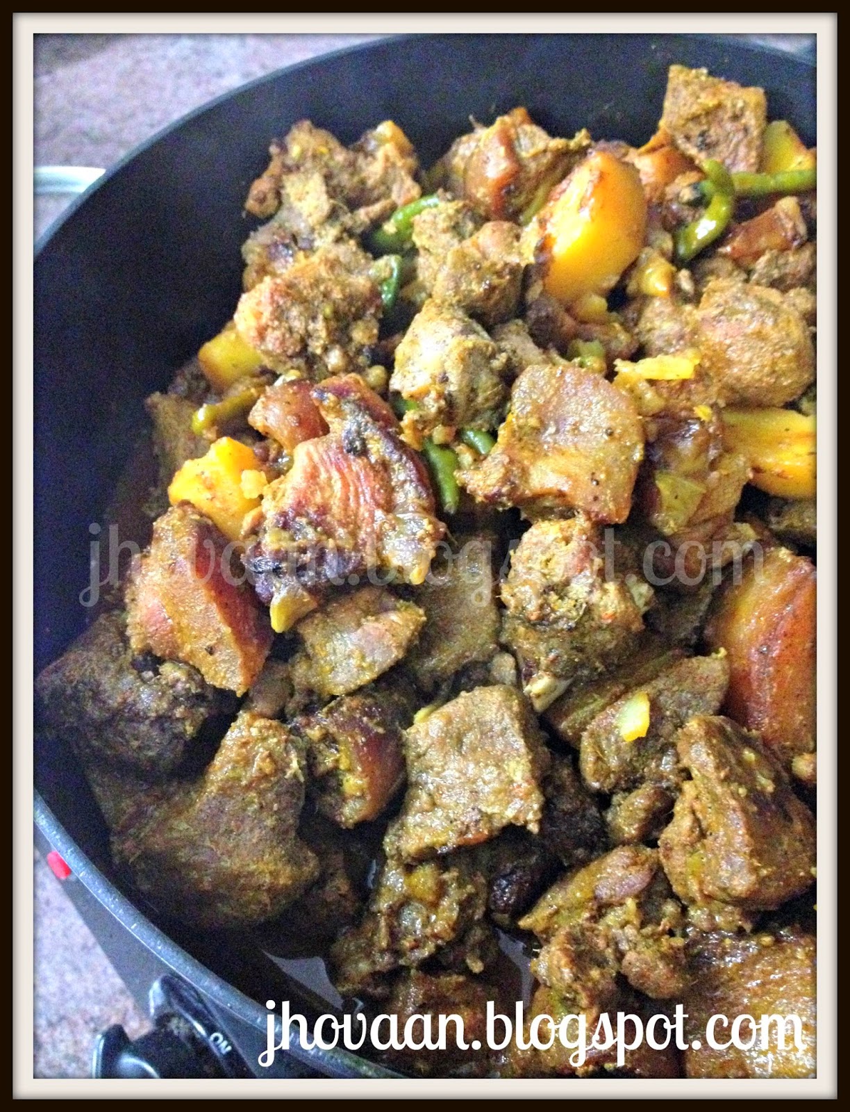 Jhovaan - Meal (in Konkani): Recipe : Assamese Style Pork Fry