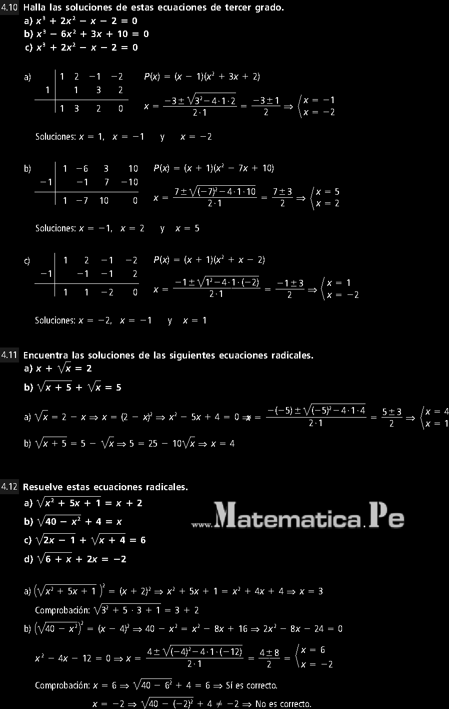 ECUACIONES E INECUACIONES EJERCICIOS RESUELTOS DE SECUNDARIA MATEMÁTICA ESO PDF