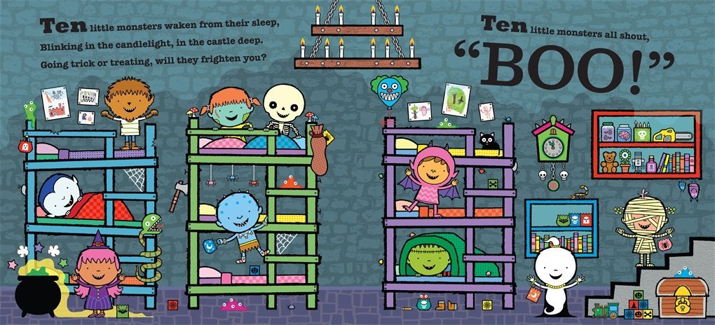 Ten Little Monsters by Mike Brownlow and Simon Rickerty (Orchard Books)