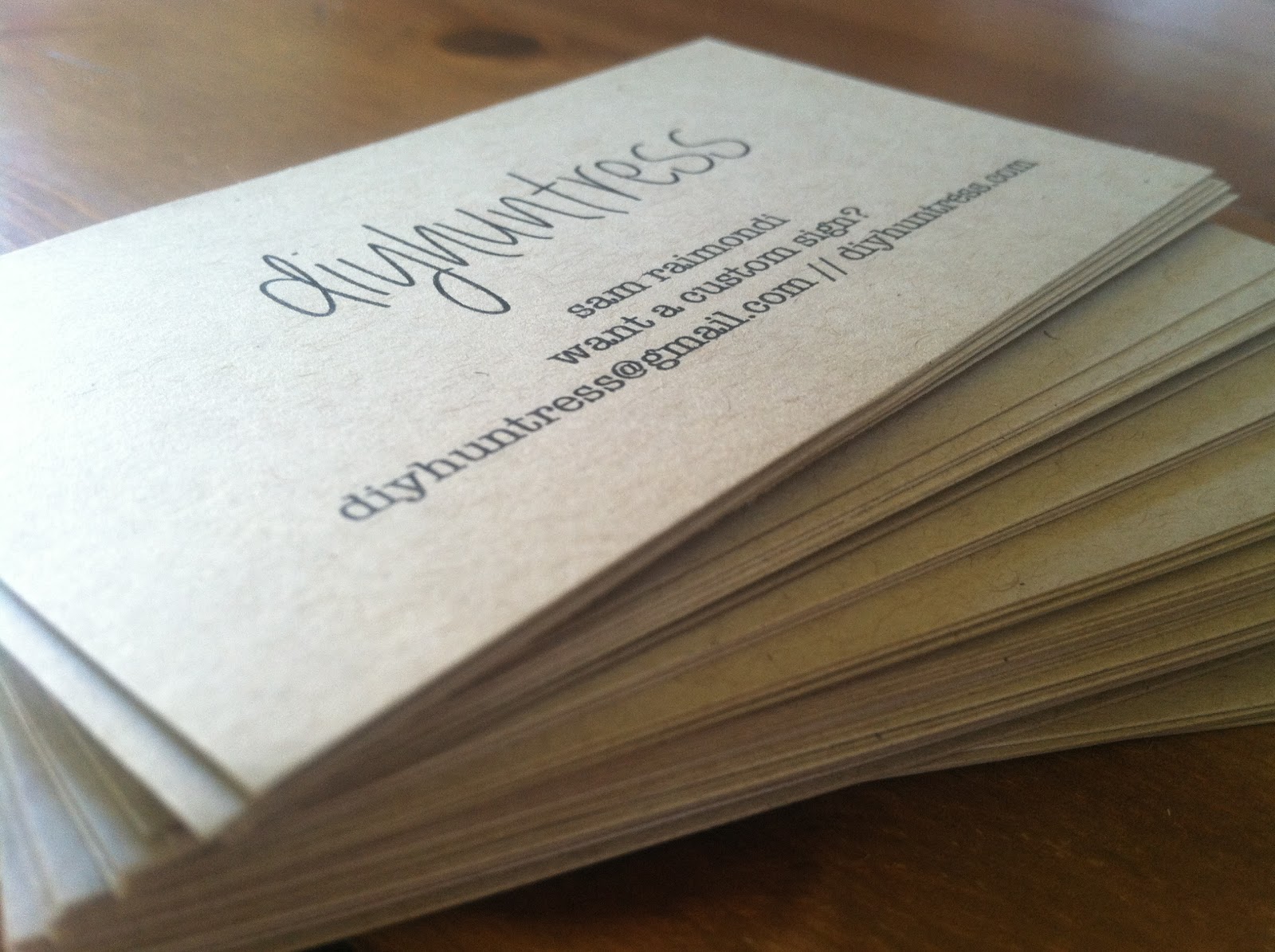 Create Your Own Business Cards DIY Huntress