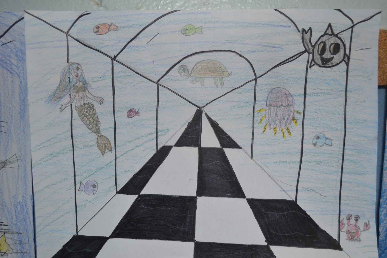 Boulevard Art Class: 5: One Point Perspective Aquariums