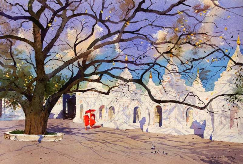 Myoe Win Aung, 1972 | Watercolour painter | Tutt'Art@ | Pittura ...