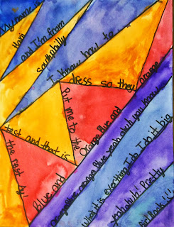 My Blue Art Room: 5th grader Abstract Me