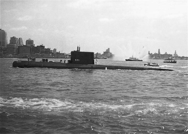 Vintage American Images: USS Nautilus launched: the first nuclear ...
