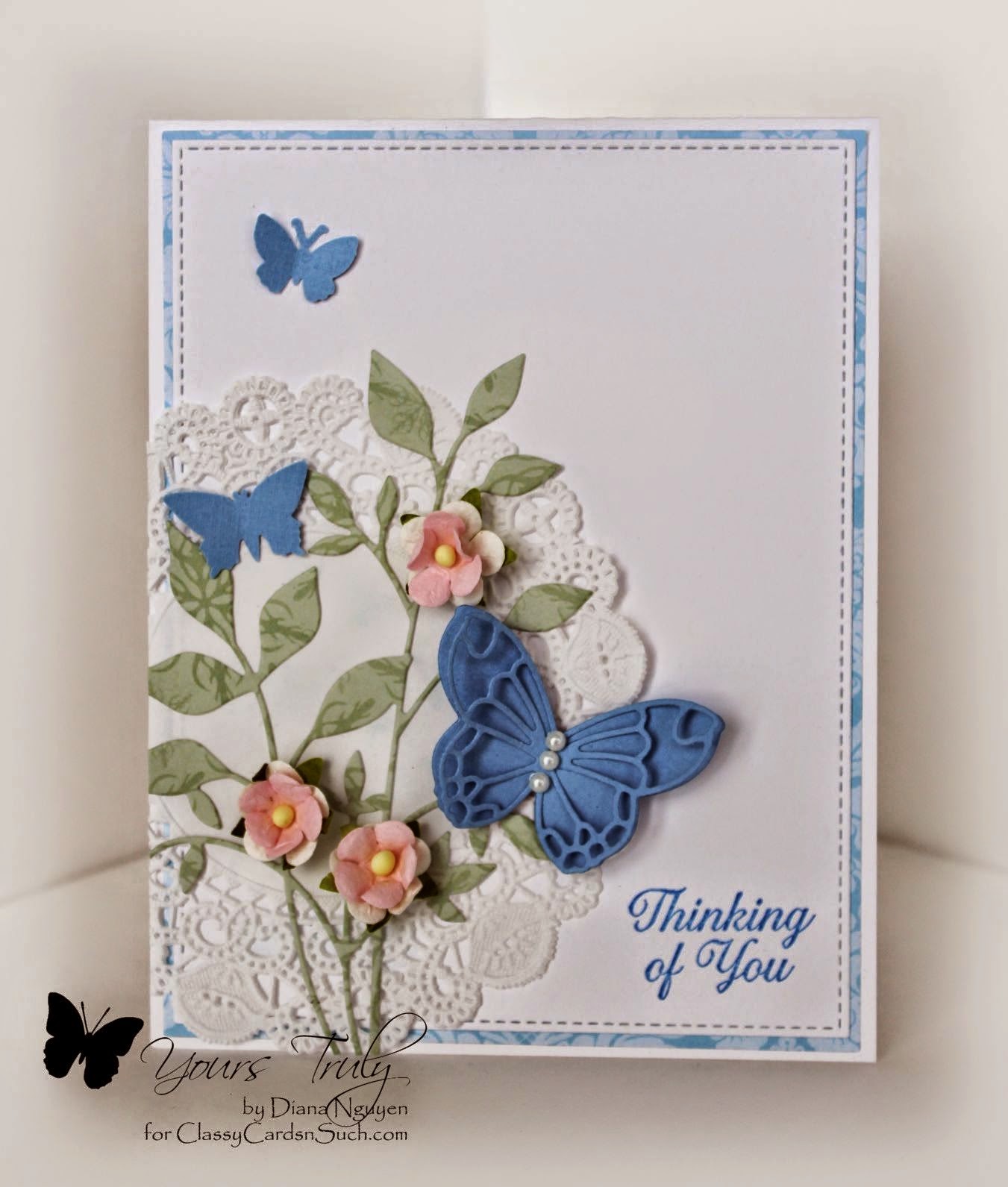 Classy Cards 'n Such: Blue Thinking of You