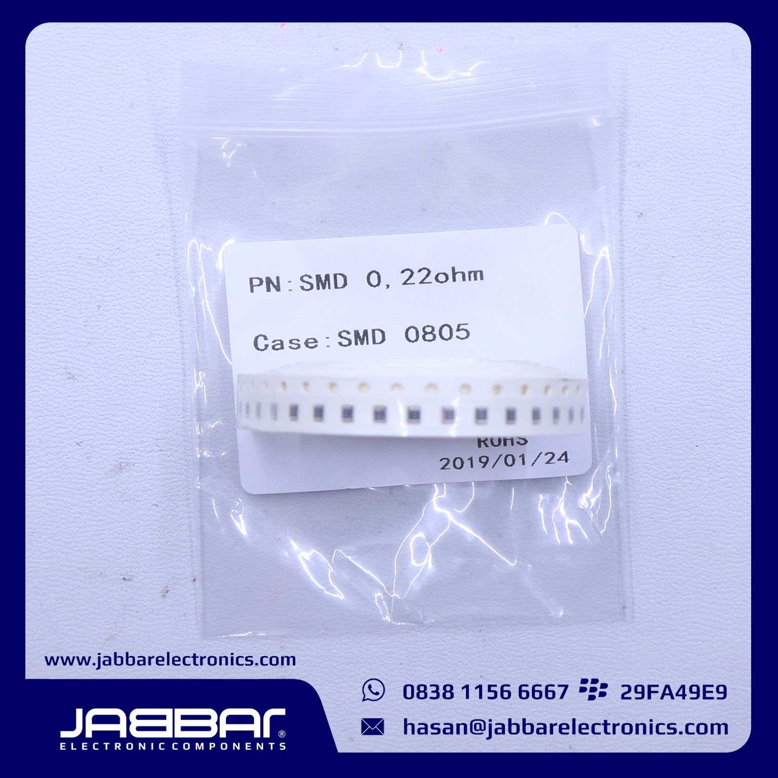 JUAL RESISTOR SMD 0,22 ohm (0805) | Menjual Berbagai Macam IC