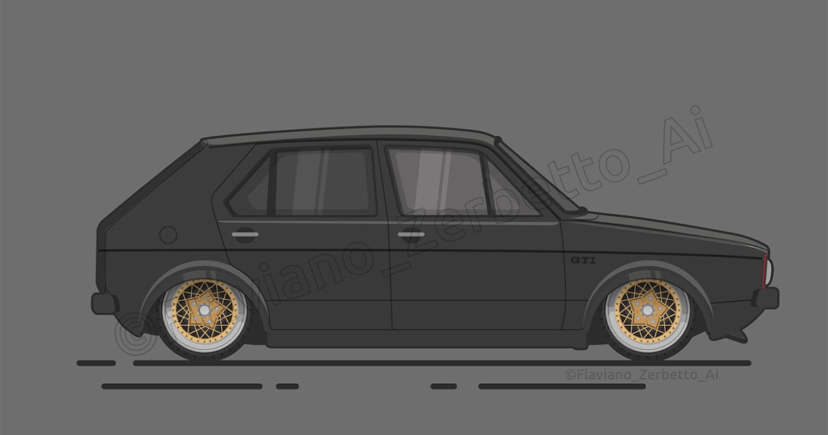 KombiT1: VW Golf 1 Flat Design