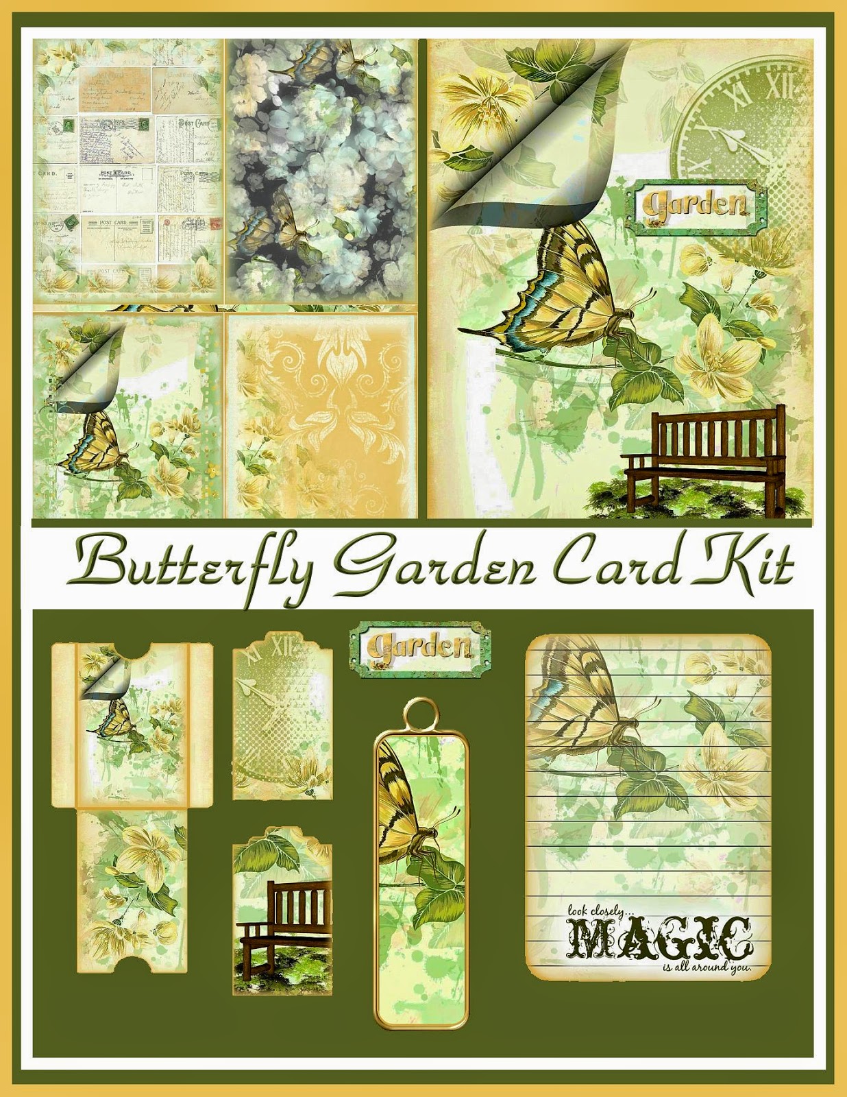 Seneca Pond Crafts: FREE CRAFT OF THE WEEK - Butterfly Garden Greeting ...