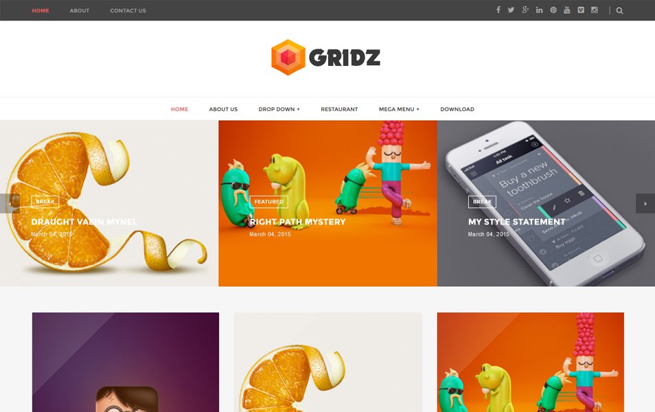Hướng dẫn thiết kế web và SEO T1: Template grid layout