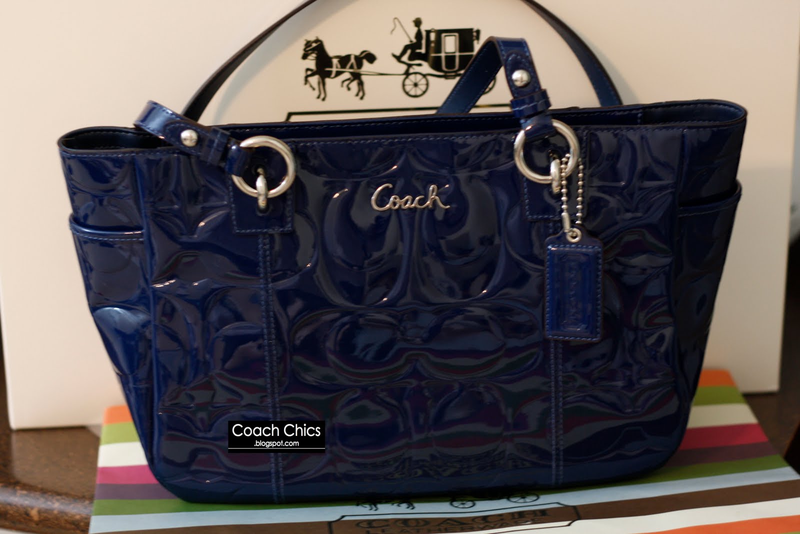 Coach Chics: NEW- COACH EMBOSSED GALLERY LEATHER PATENT TOTE