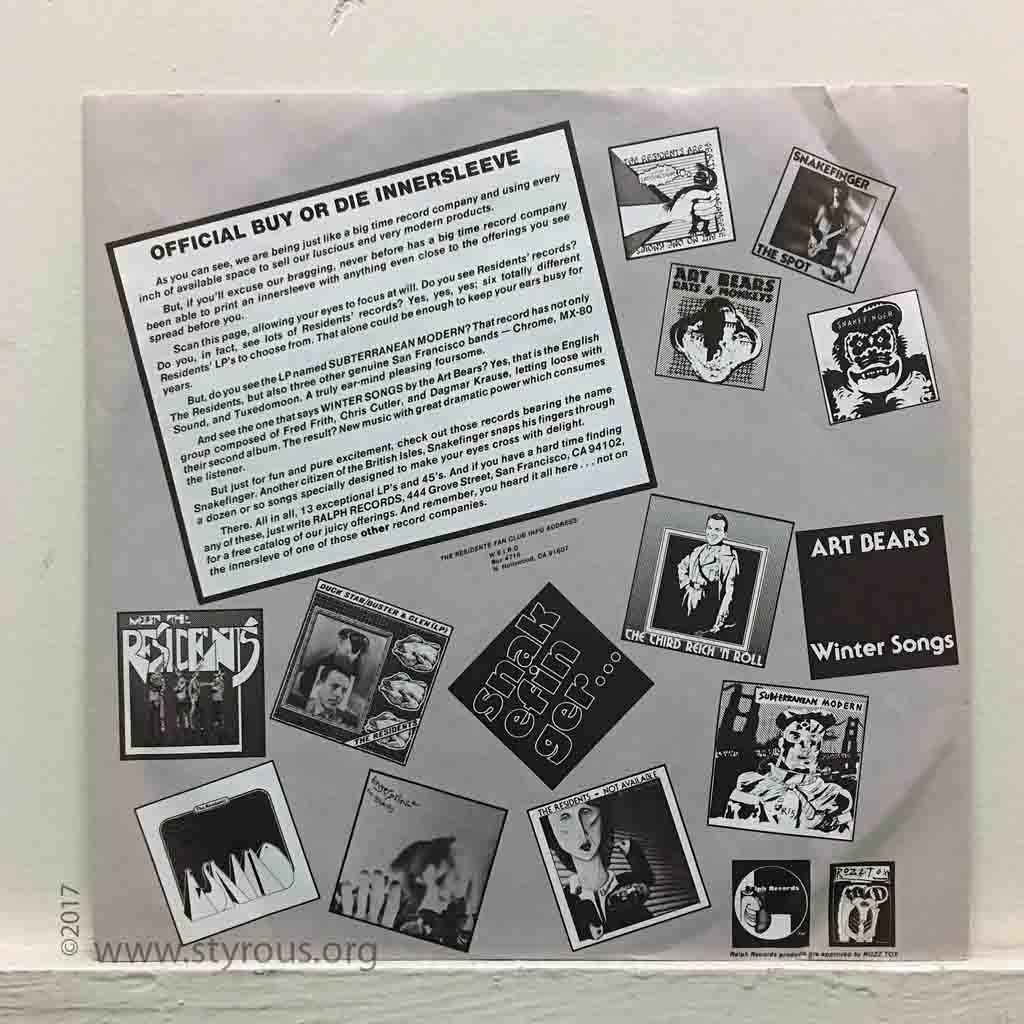 The Styrous® Viewfinder: Ralph Records ~ the inner sleeve