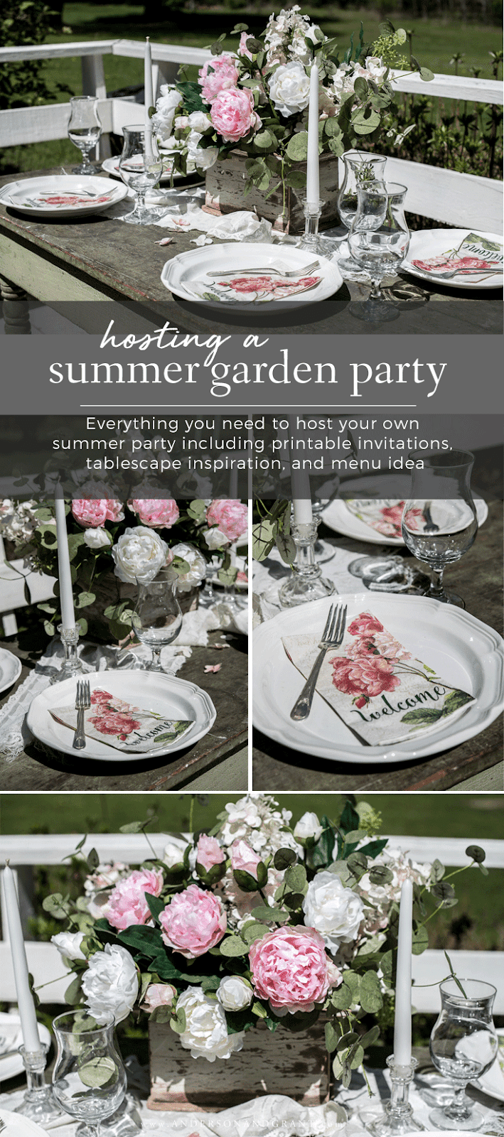 Summer Garden Party with Peony Inspired Tablescape | anderson + grant