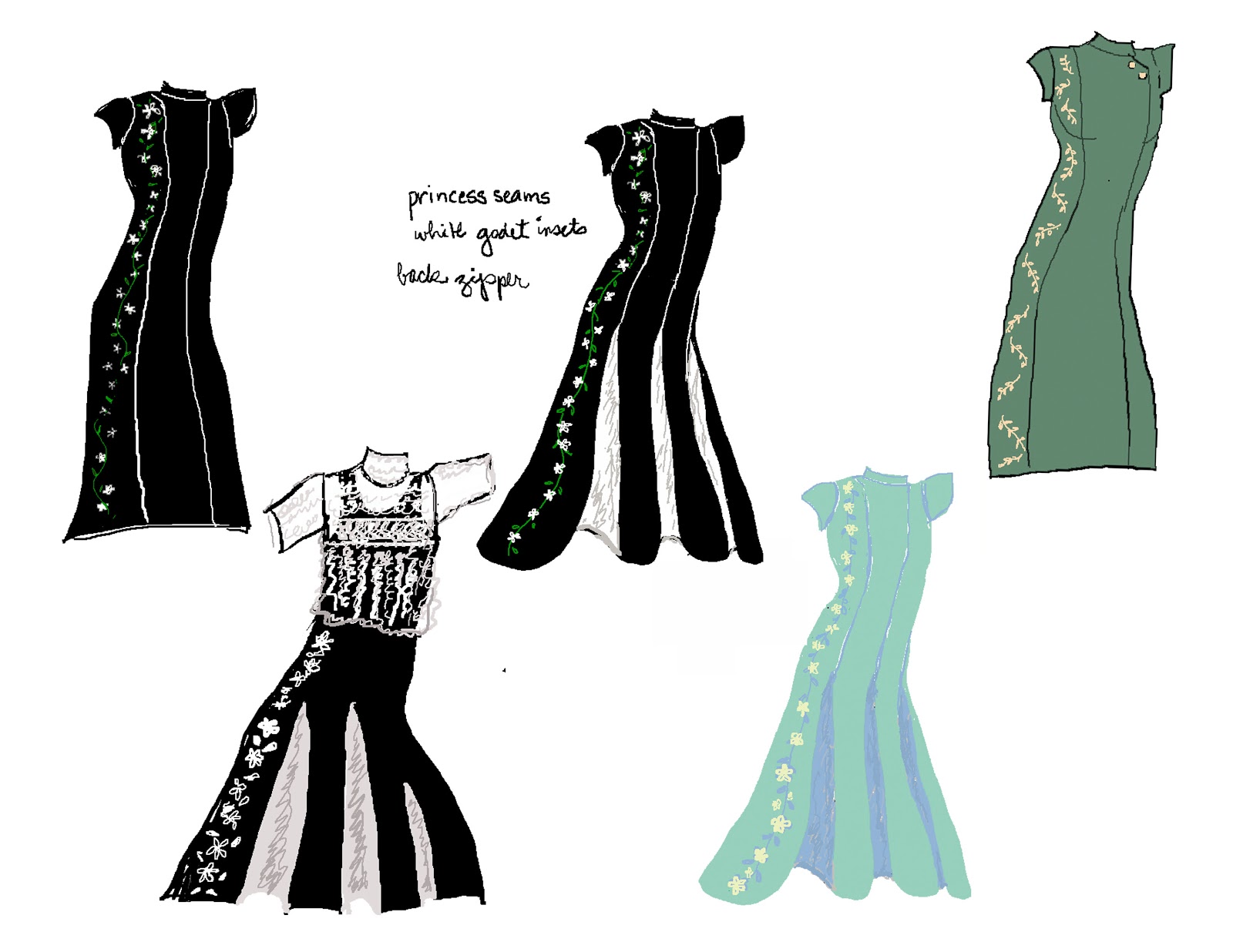Physics Fashionista: Revised Sketches