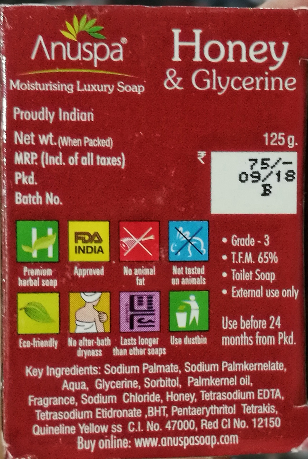 Beauty Confessions.....!!! : Review of " Anuspa Moisturising Luxury Soap