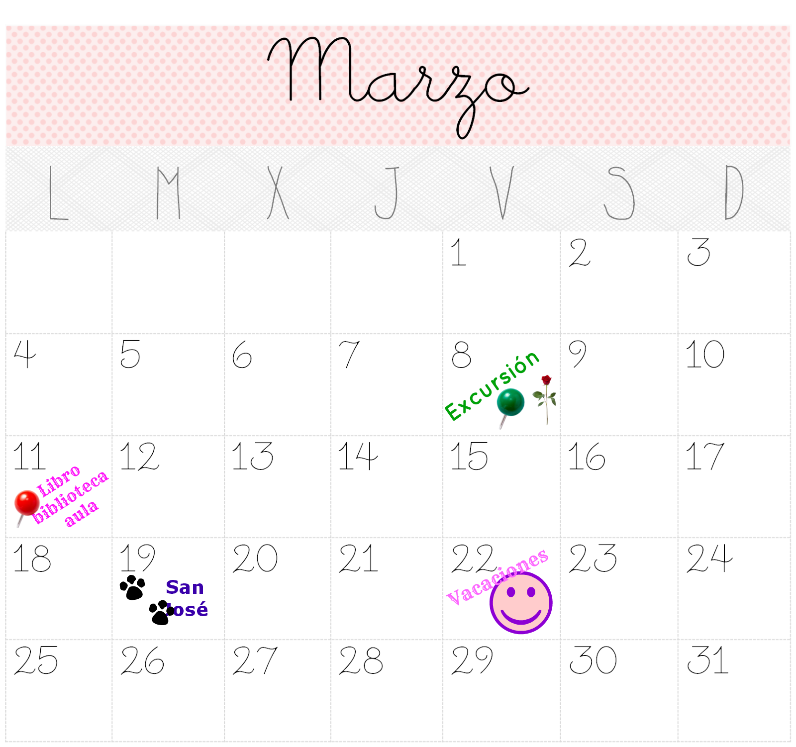 Aprende mucho más: Calendario del mes