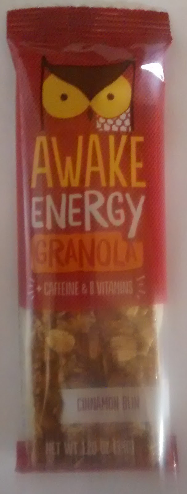 Caffeine King: Awake Cinnamon Bun Energy Granola Bar Review