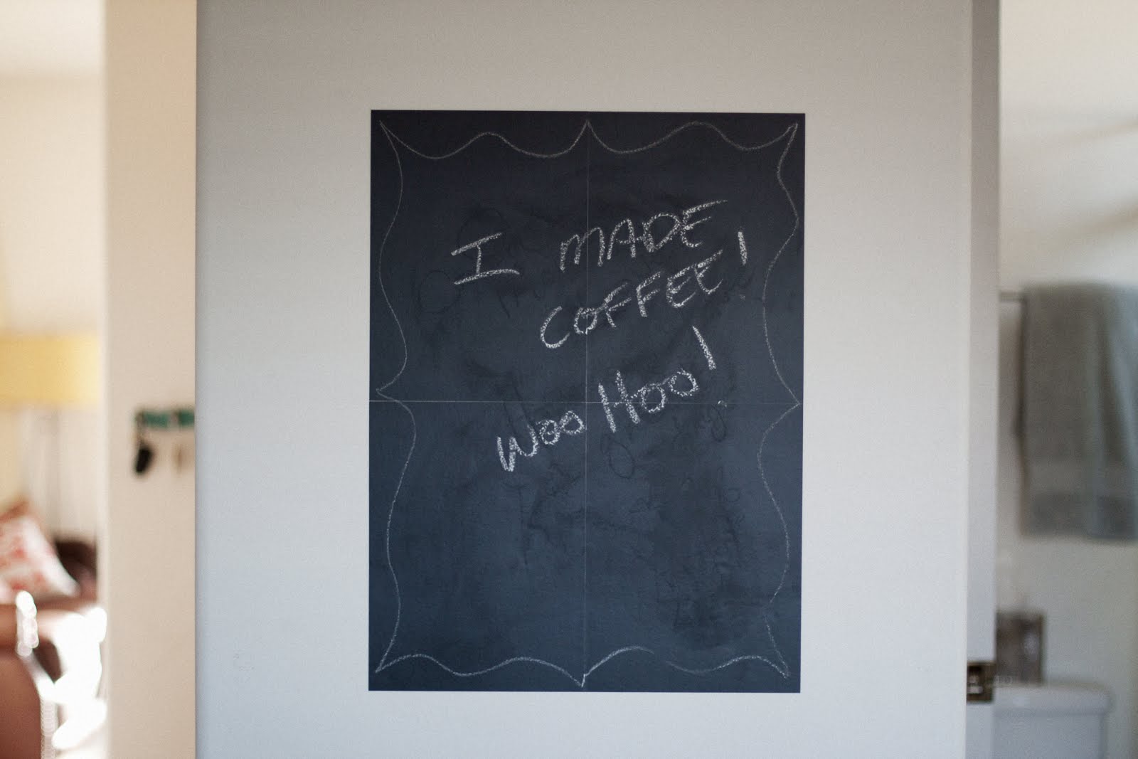 in a nutshell. | shel and stone: Feeling crafty : Chalkboard wall.