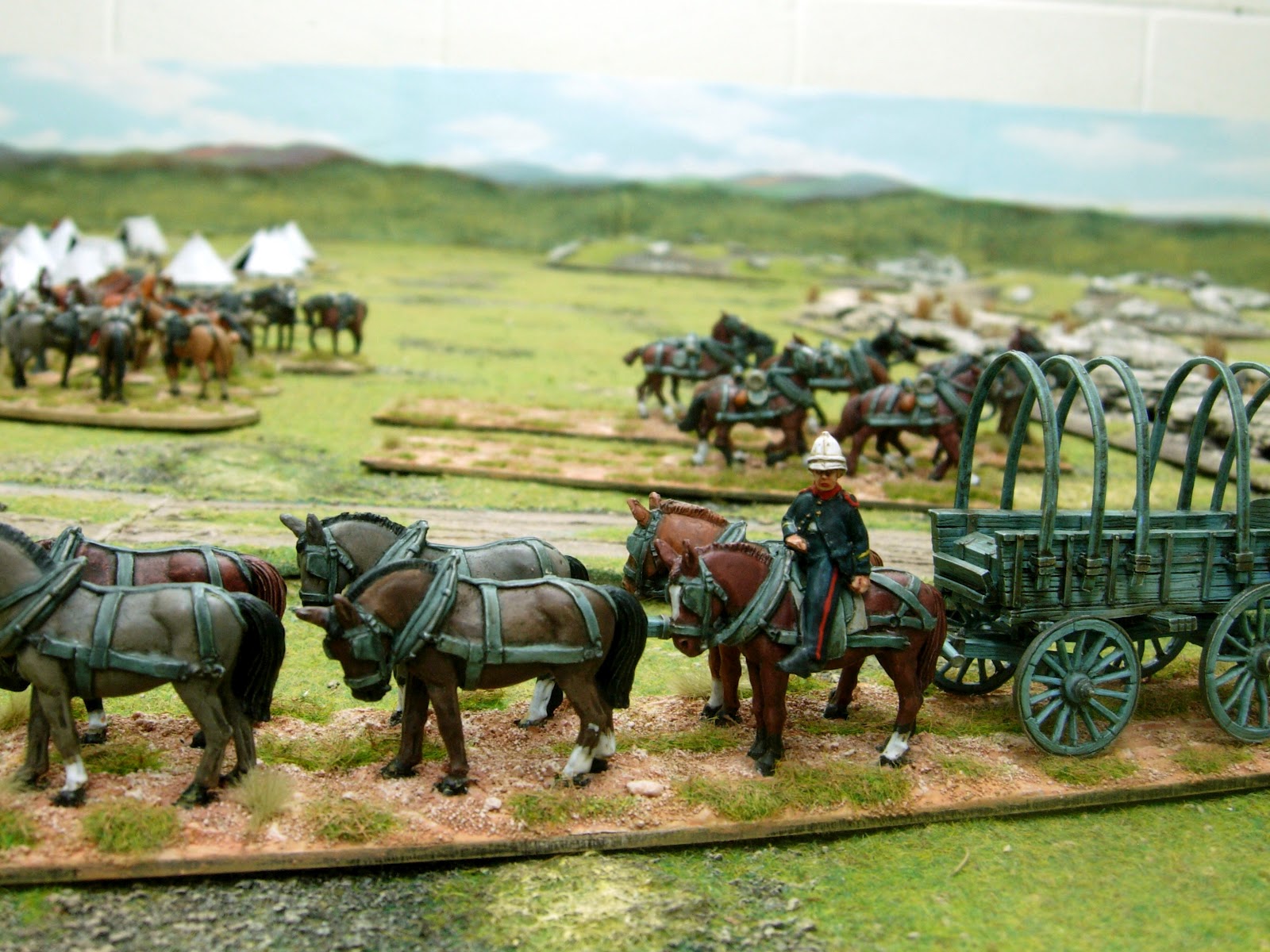 Wargaming with Silver Whistle: Limbers/Wagons/Mule Train/Painting Horses.