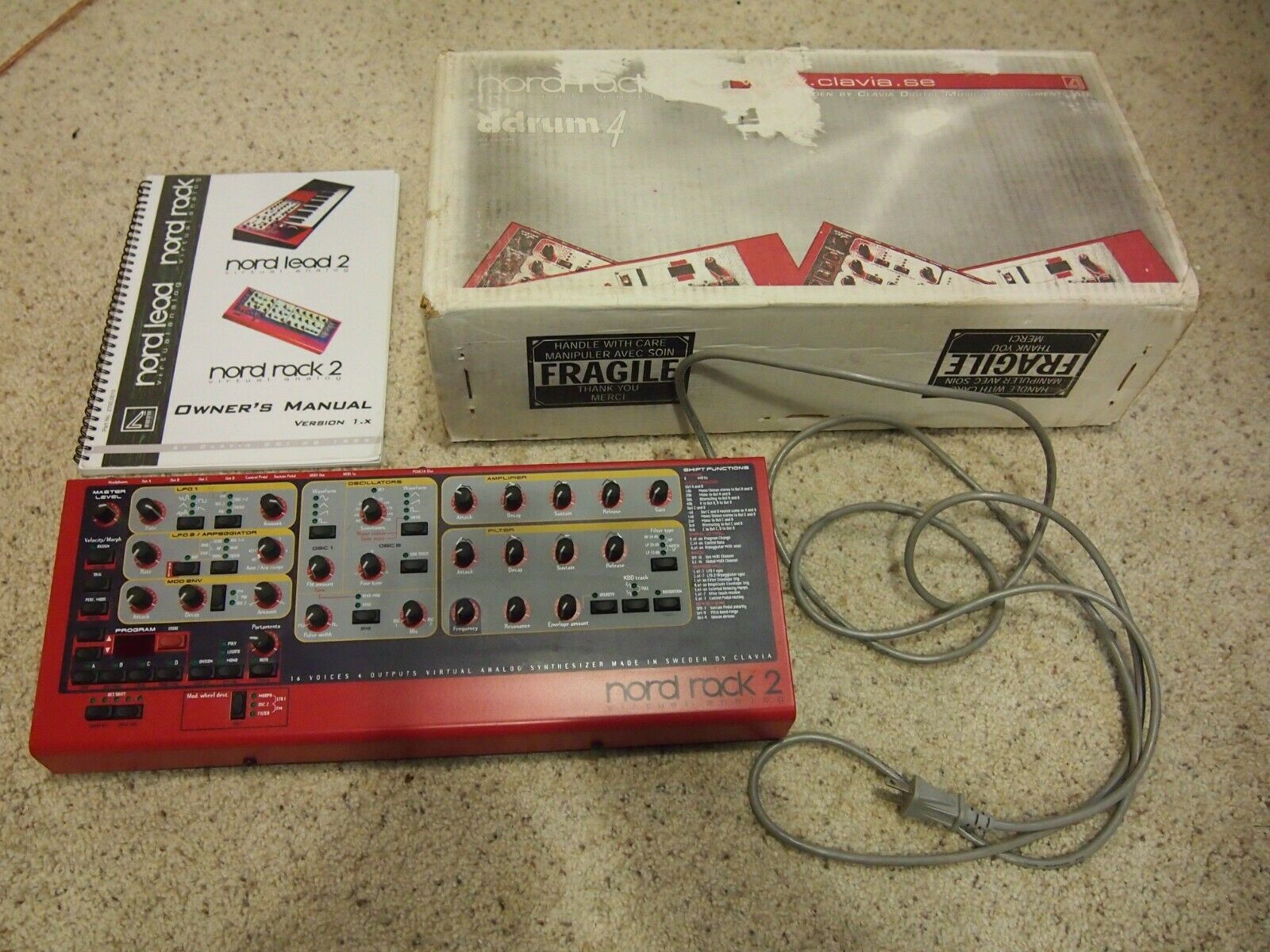 MATRIXSYNTH: Clavia Nord Rack 2 SN 20043618 w/ Original Box